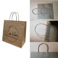 China Versatile Twisted Handle Paper Bag Reusable Recyclable Paper Bag Brown for sale