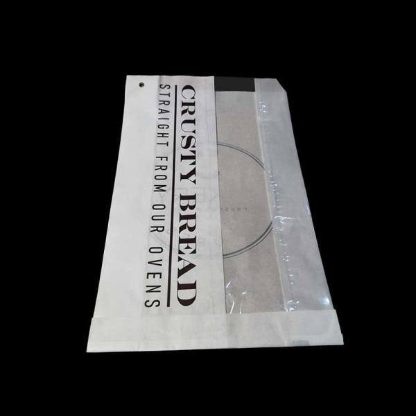Quality Durable Paper Baguette Bags White Kraft Flat Paper Bags With Clear Window for sale