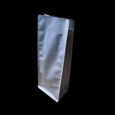 China Food Grade Plastic Coffee Bag White Zipper Coffee Bags Moisture Proof for sale