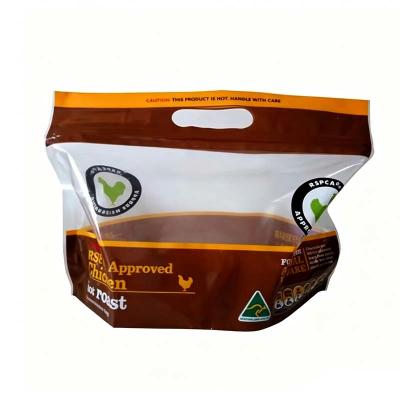 China Leakproof Hot Chicken Bag Heat Sealable Resealable Roasted Chicken Bag for sale