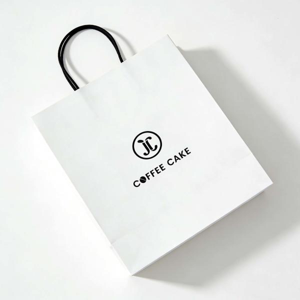 Quality Biodegradable Twisted Handle Paper Bag Tear Resistant White Paper Handle Bags for sale