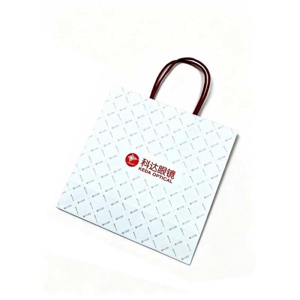 Quality Custom Size Twisted Handle Paper Bag White Paper Bags With Twisted Handles for sale