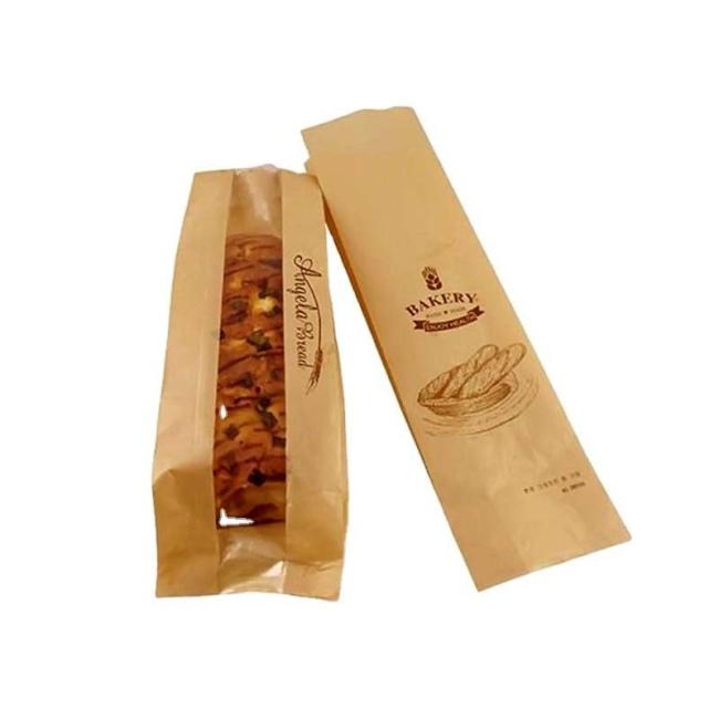 Baguette bag showing greaseproof interior and window design