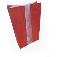 Quality Recyclable Window Paper Bags Red Kraft Paper Bag With Clear Window for sale