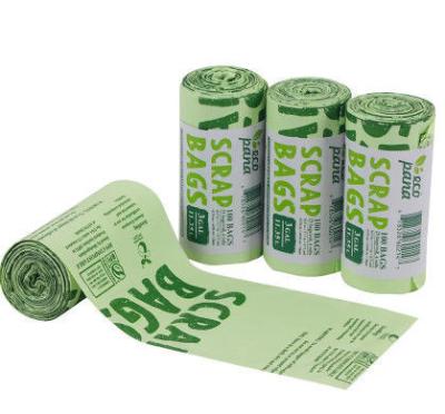 China Eco Friendly Biodegradable Compostable Trash Bags Green White Kitchen Garbage Bags for sale