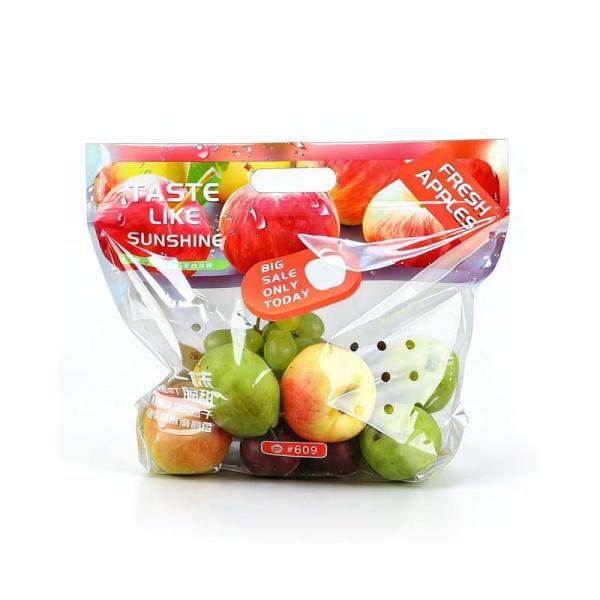 Quality Food Grade Micro Perforated Bag Customizable Plastic Grape Bags Breathable for sale