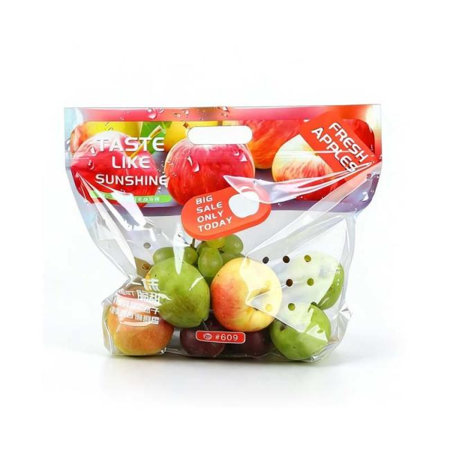 Micro perforated grape bag product display