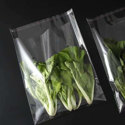 China Self Adhesive Micro Perforated Plastic Bags Breathable Vegetable Produce Bag High Clarity for sale