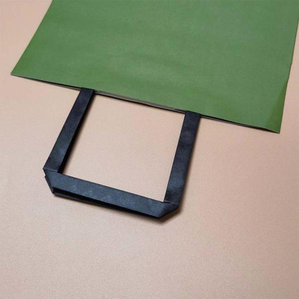 Quality Custom Solid Color Kraft Paper Shopping Bags Flat Paper Handle Retail Gift Paper Bags For Boutique Apparel for sale