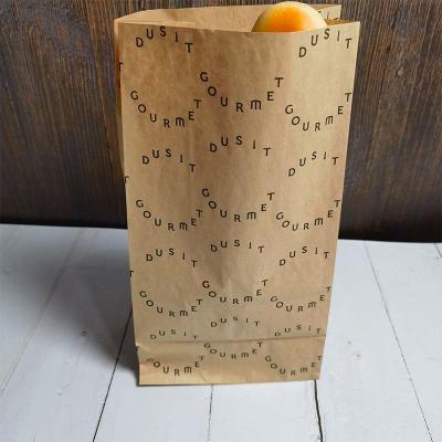 China Eco Custom Printed Square Bottom Kraft Bakery Bags Oil-Proof Optional Stand Up Paper Pouches For Artisan Bread Pastry for sale