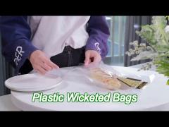 heat seal plastic wicketed bags food grade flat bottom plastic bags high clarity