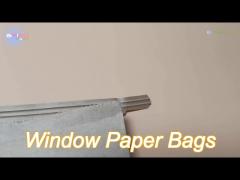 food grade clear window paper bags tear resistant tin tie bakery bags eco friendly