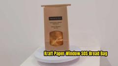 Kraft Paper Window SOS Bread Bag  Product Display