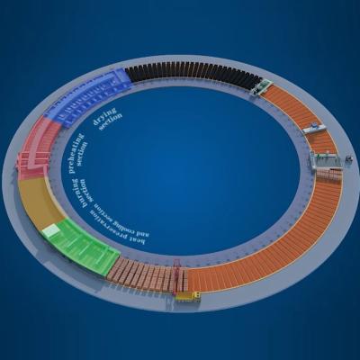 Cina Impianto automatico di fabbrica di mattoni certificato ISO9001 con dimensioni di mattoni personalizzabili e forno rotativo in vendita