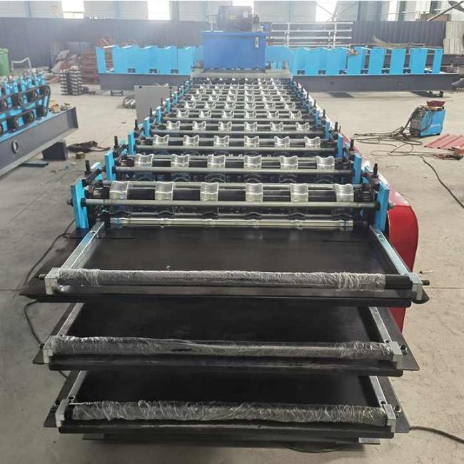 Building Material IBR Panel / Corrugated Metal Steel Glazed Tile Roofing Sheet Machine Three Layer Roll Forming Machine