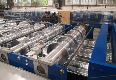 China 1.5mm Touchscreen Deck Floor Roll Forming Machine Gear Motor Driven By Inverter for sale