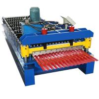 China Corrugated Sheet Roll Forming Machine Wave Type With High Accuracy Cutting for sale