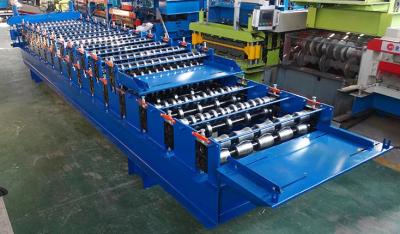 Cina La formazione del rotolo delle mattonelle di tetto del metallo lavora doppio M/Min a macchina di strati 10 - 18 in vendita