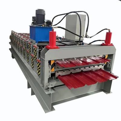 Cina Rotolo materiale automatizzato di doppio strato di PPGI che forma le mattonelle dell'acciaio di colore della macchina che fanno macchina in vendita