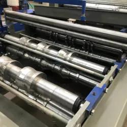 China Máquina formadora de rolo trapezoidal de material de construção de camada dupla 15 m/min à venda