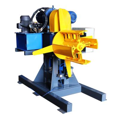 China Aangepaste Automatische Dubbele Hoofdstaalrol Hydraulische 5T 10T Decoiler Te koop