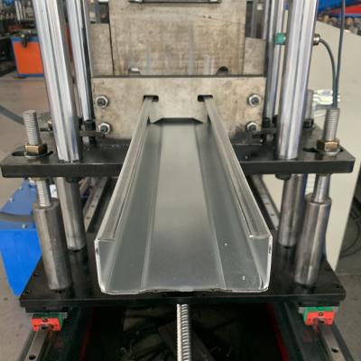 China Cold Steel C & U Channel Purlin Roll Forming Machine Hydraulic Cutting for sale