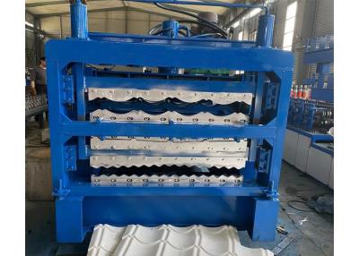 China 8.5*1.5*1.75m três de telhado camadas do rolo da telha que forma a máquina com 13-18 estações à venda