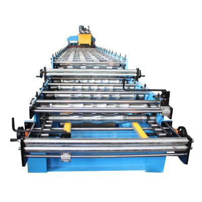 Cina Macchina per la formatura di rotoli di tetti trapezoidali e ondulati a doppio strato in vendita