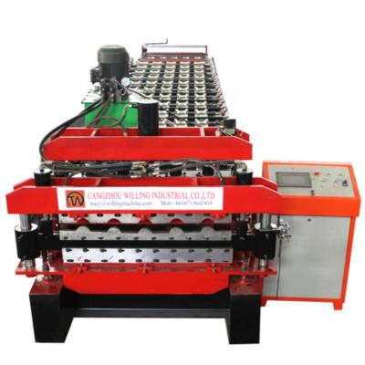 China Máquina de formação de rolos de telhado corrugado IBR de alta precisão com garantia de comprimento personalizado à venda