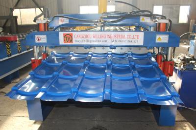 Cina Macchina per la formazione di fogli di tetto a doppio strato vetrato IBR 15m/min Per il tetto a pannelli Ppgi in vendita