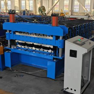 China Double Layer Tile Roll Forming Machine 0.3-0.8mm Thickness 12m/min for sale