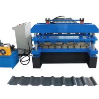 China PLC Control 0.5mm IBR Trapezoidal Sheet Roll Forming Machine for sale