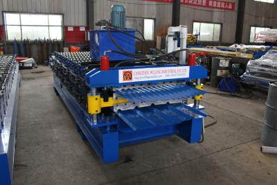 China New Style  Trapezoidal and glazed Double Layer Roof sheet roofing tile Forming Machine for sale