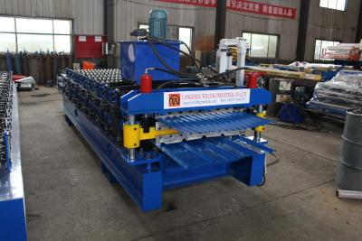 China New Style  Trapezoidal and glazed Double Layer Roof sheet roofing tile Forming Machine for sale