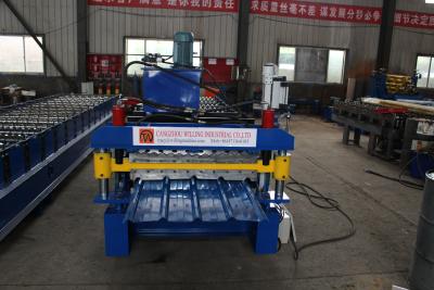 China New Style  Trapezoidal and glazed Double Layer Roof sheet roofing tile Forming Machine for sale