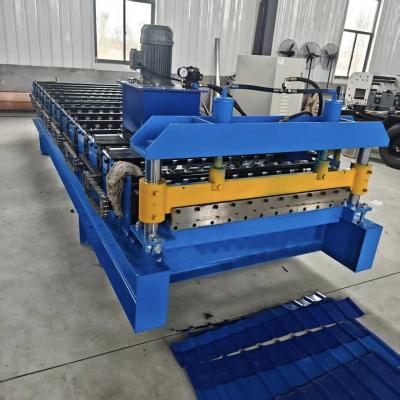 China 45 Steel Roller Material Chain Drive Tile Roofing Sheet Making Machine Built to Deliver Consistent and Operational Stability for sale