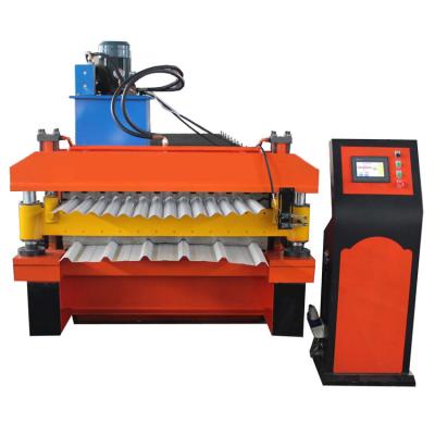 China Rolo vitrificado da dupla camada do painel de parede da telha que forma a máquina para o material de construção à venda