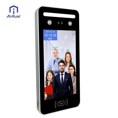 China 8 Inch IPS Screen AI Face Biometric Access Control Machine Time Attendance With Palm Vein RFID Card Free SDK Mobile App for sale