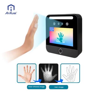 China 4G Wifi Backup Battery Palm Vein Reader Face Recognition Time Attendance Machine with Cloud for sale