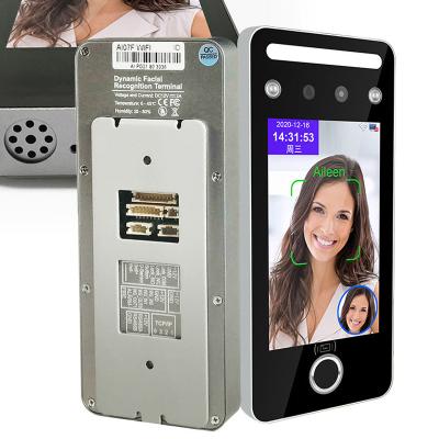 China 5-Inch Touch Screen Biometric Time Attendance Machine Night Vision Temperature Measurement Two-Way Audio for sale