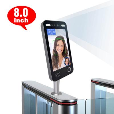 China 8 Inch Screen Dynamic Biometric Time Attendance System Fingerprint Face Recognition Access Control Device WIFI Cloud for sale