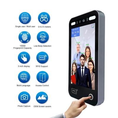 China 8 Inch SDK WiFi Biometric Attendance Terminal Night Vision Face Recognition Access Control Time Recording Cloud Storage for sale