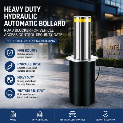 China Heavy Duty Hydraulic Automatic Bollard Road Blocker for Vehicle Access Control Security Gate in Hotel and Office Building for sale