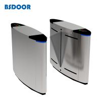 China Automatic 304 Stainless Steel Red Soft Flapper Security Turnstile Gate for sale