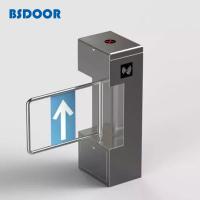 China Pedestrian Security Vertical Swing Half Height Turnstile With Face Recognition for sale