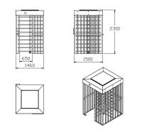 China Stadiums Full Height Turnstile Gate for sale