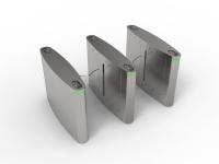 China Electrical Pedestrian Flap Gate Barrier Walkways Retractable Turnstile Access for sale