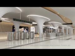 Bi Direction Flap Barrier Turnstile Gate With Face Recognition