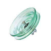 Quality ANSI Class 52-6 Double Shed Glass Insulator Durable Glass Disc Insulator For HV for sale