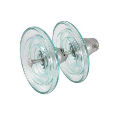 China High Voltage Electrical Glass Insulator For Heavy Loads Preventing Conductor Breakage for sale